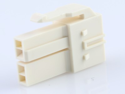 CP-6.5 Receptacle Housing, Glow-Wire Capable, 6.50mm Pitch, Dual Row, 2 Circuits, Blue