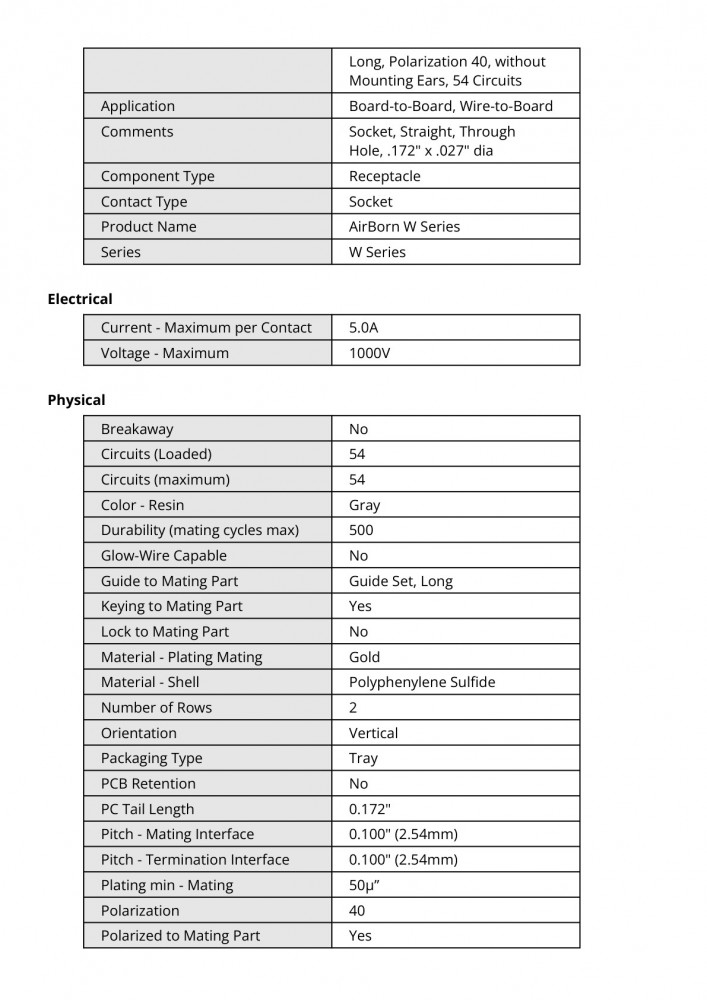 WTAX54SAD11SYL-40 technical document page 2