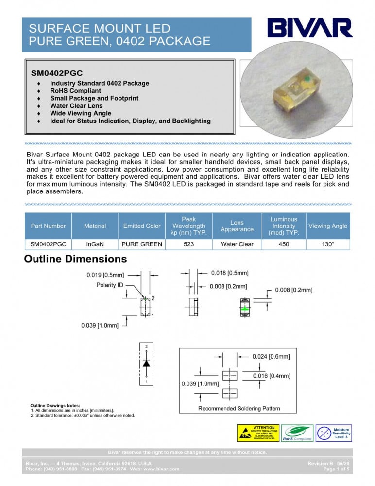 SM0402PGC datasheet page 1