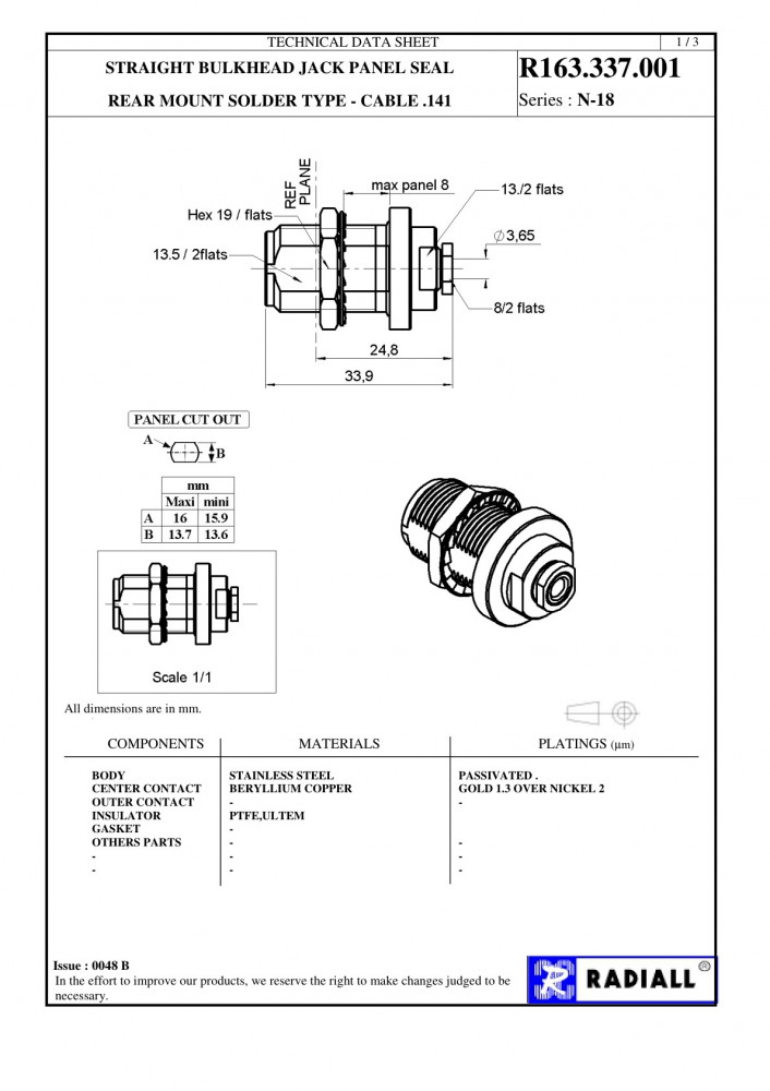 R163337001 technical documentation page 1