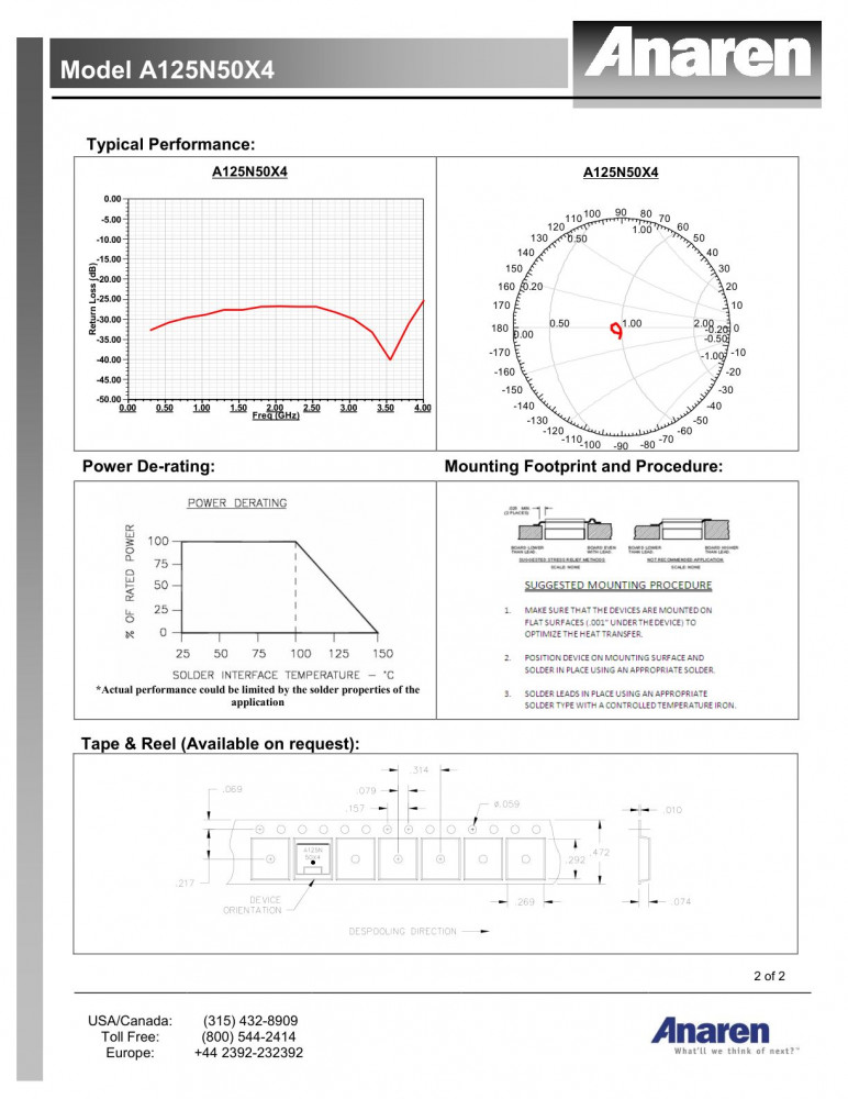 A125N50X4 technical document page 2