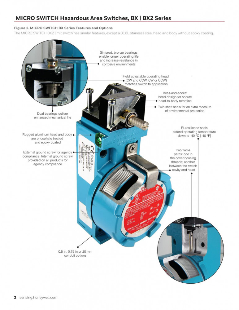 Honeywell BX/BX2 datasheet page 2