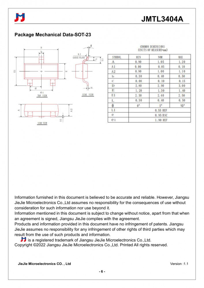 JMTL3404A datasheet page 6