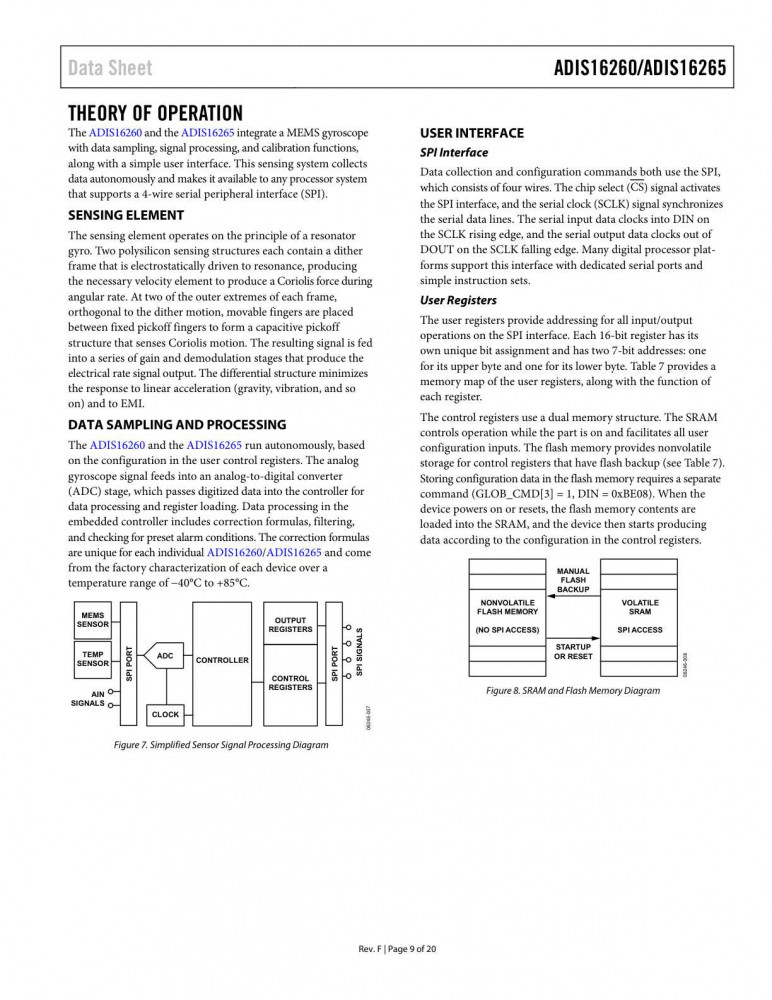 ADIS16260 datasheet page 9