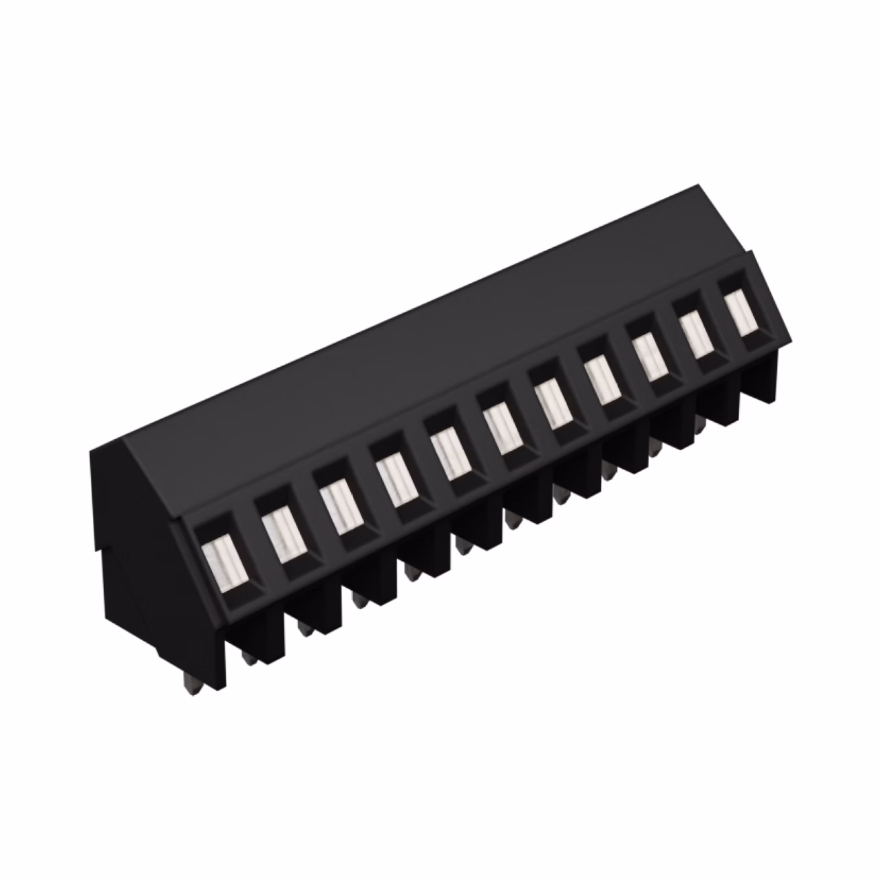5.00mm Pitch Beau Eurostyle Low Profile, 35° Wire Entry, Single Level Modular Terminal Block, 11 Circuits for sale