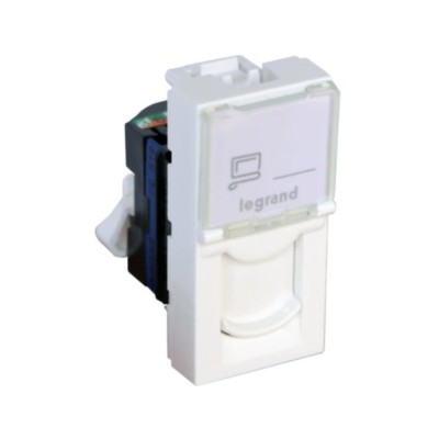 Mosaic™ - RJ45 socket category 6 UTP 2 modules white