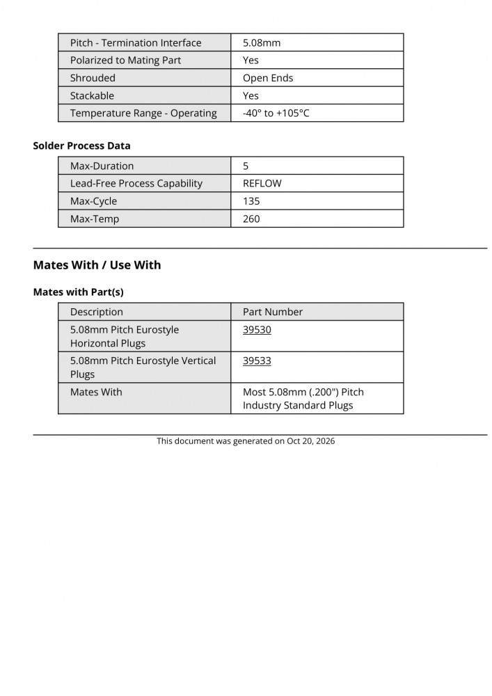 MOLEX 395387010 technical document page 3