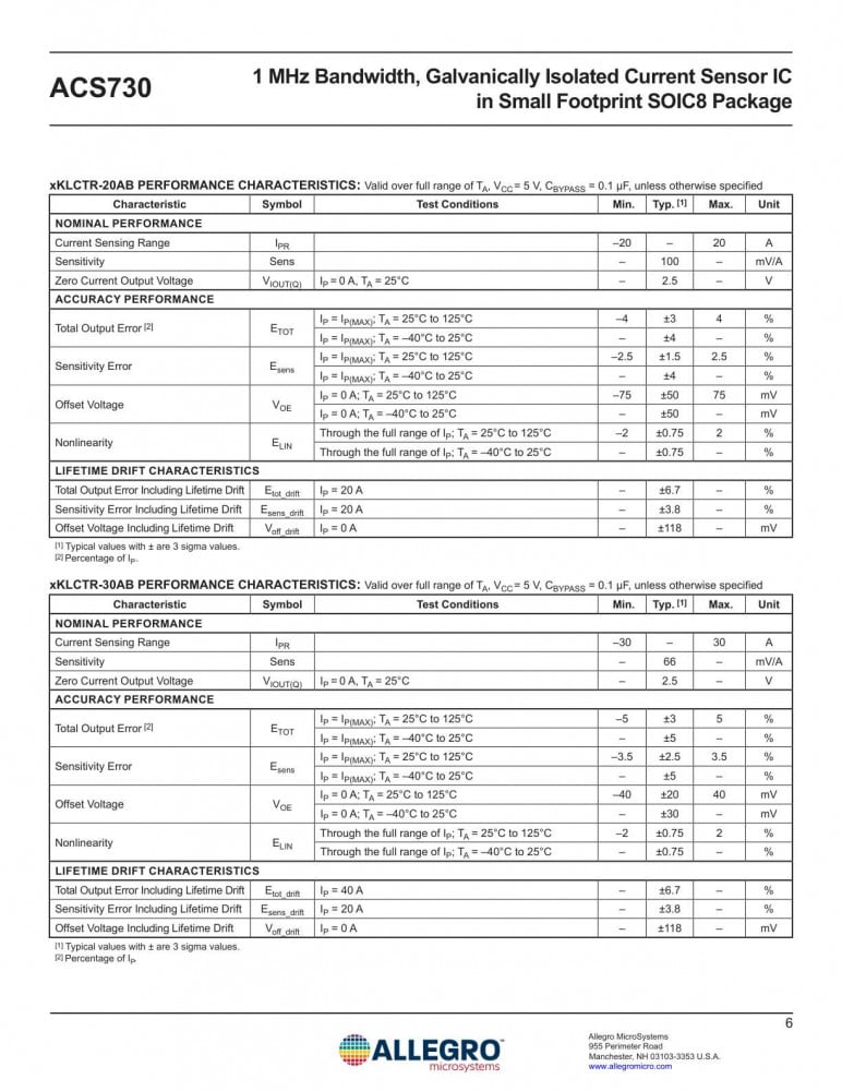 ACS730 datasheet page 6