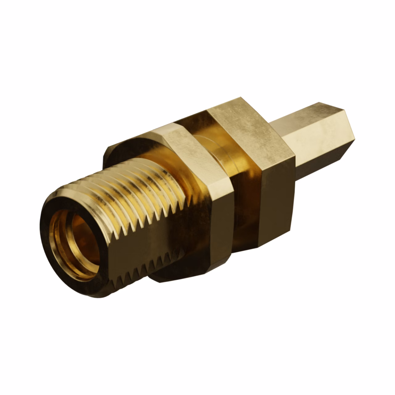 MMCX Jack, Straight, Bulkhead, Crimp, RG-178 Cable, Brass Body, Gold (Au) Plated 50 Ohms for sale