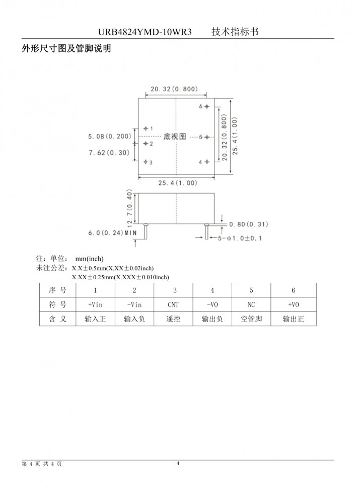 URB4824YMD-10WR3 technical document page 4