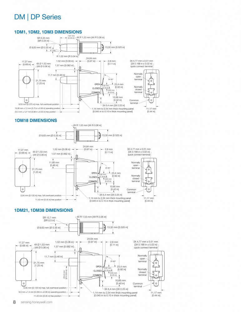 Honeywell DM DP Series document page 8