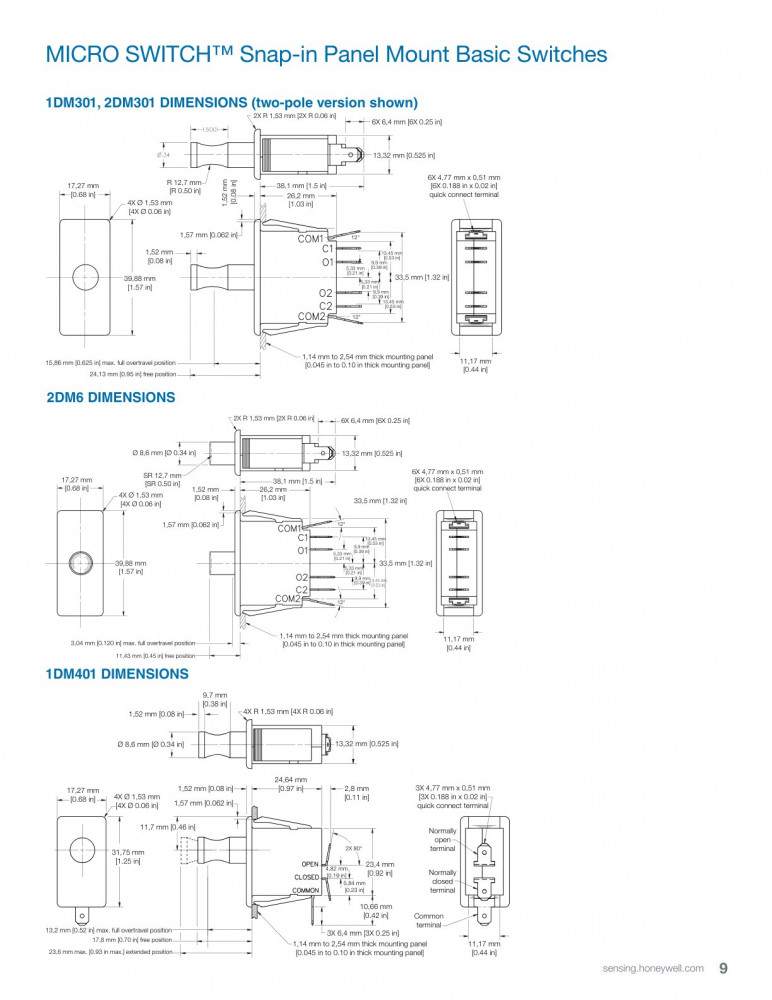 Honeywell DM DP Series document page 9