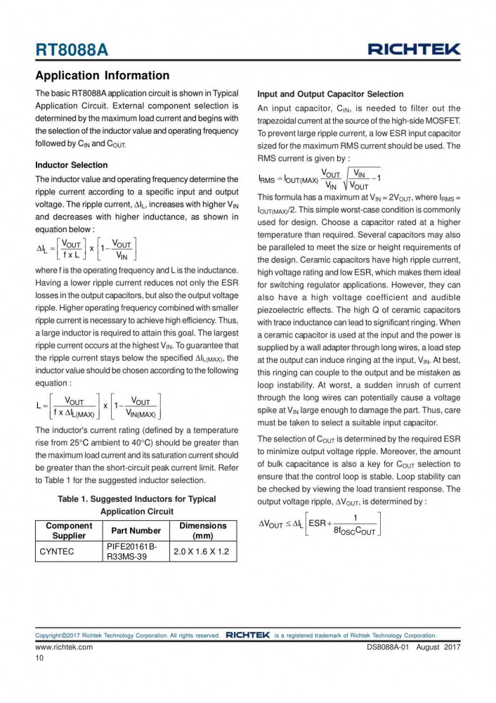 RT8088A technical document page 10