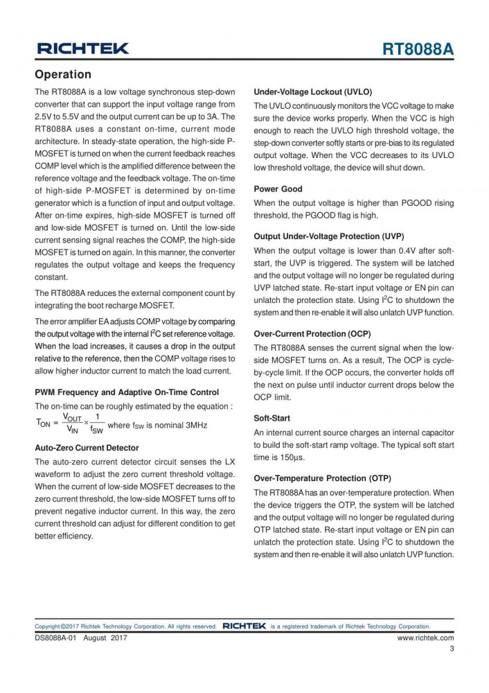 RT8088A technical document page 3