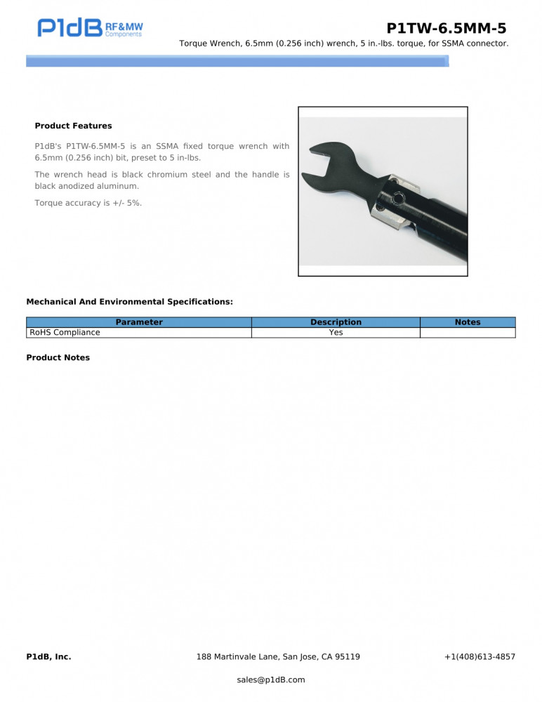 P1TW-6.5MM-5 product documentation image