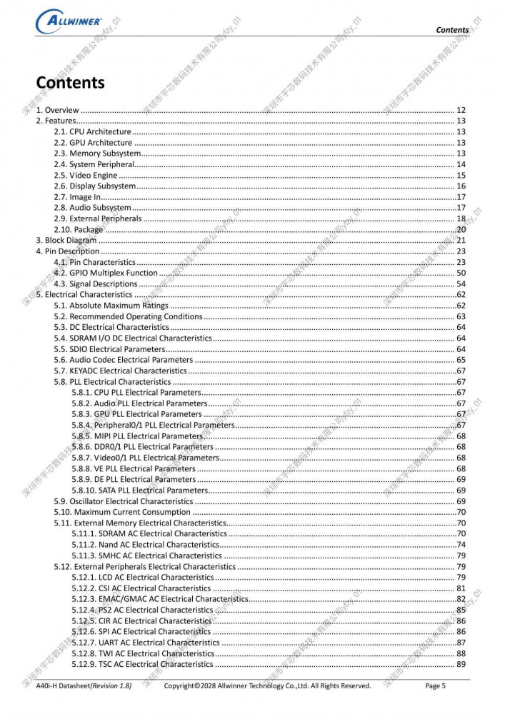 A40i-H datasheet page 5