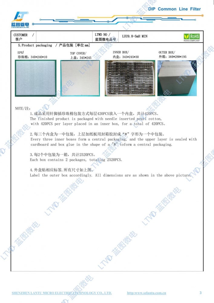 LUU9.8-5mH specification page 3