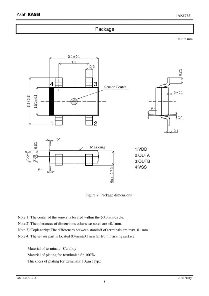 AK8775 datasheet page 8