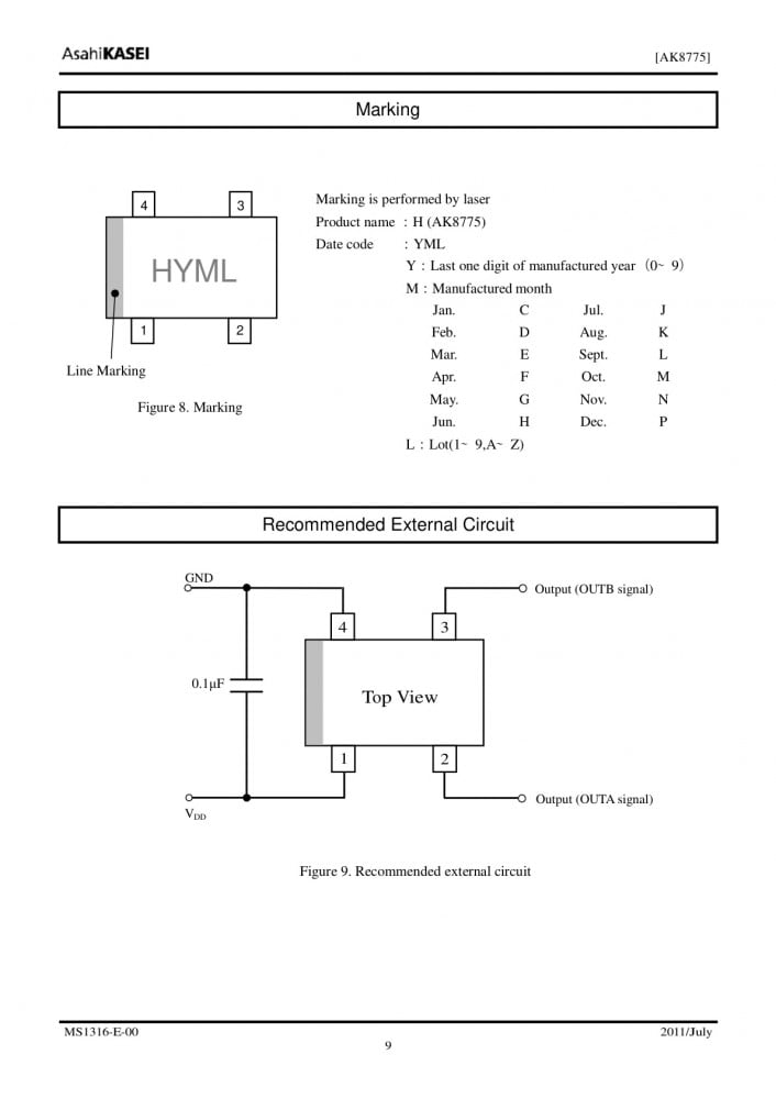 AK8775 datasheet page 9