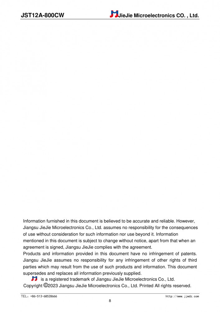 JST12A-800CW datasheet page 8