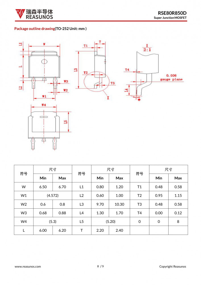 RSE80R850D datasheet page 8