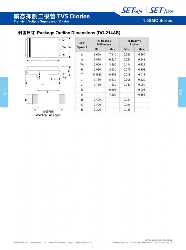 1.5SMC18CA datasheet page 2
