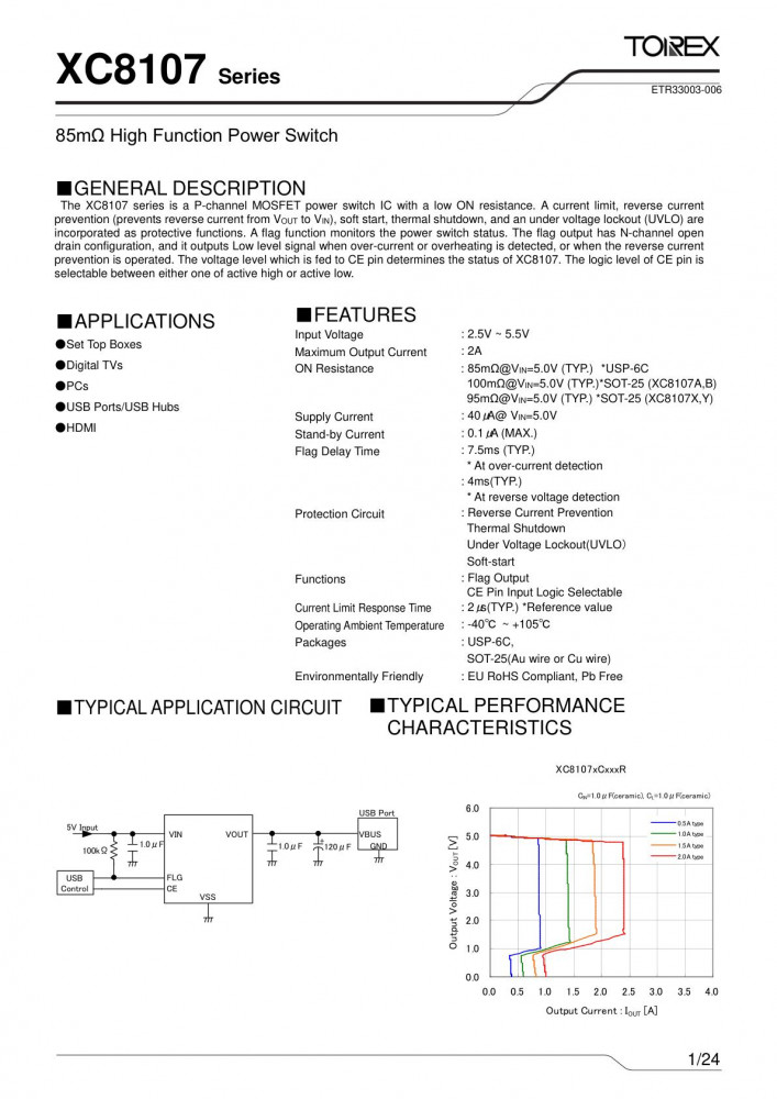 XC8107 datasheet page 1