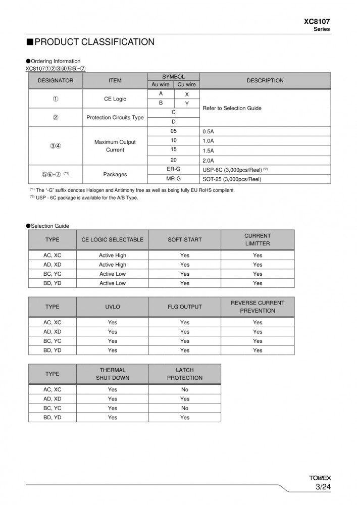 XC8107 datasheet page 3