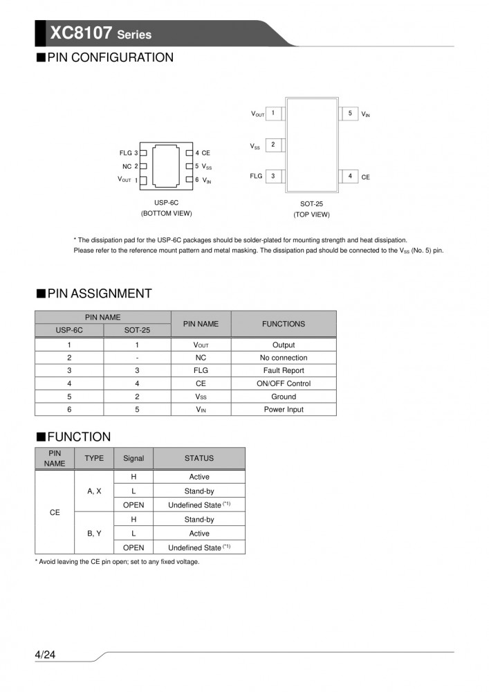 XC8107 datasheet page 4