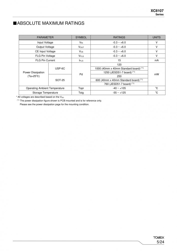 XC8107 datasheet page 5