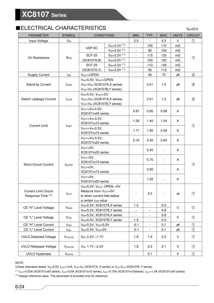 XC8107 datasheet page 6