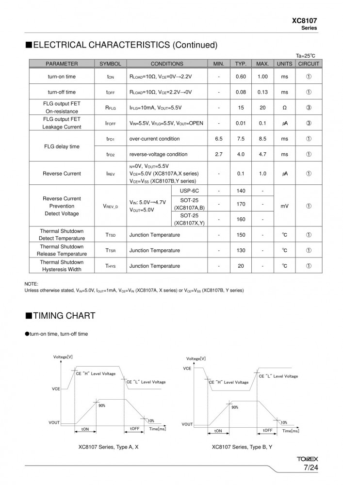 XC8107 datasheet page 7