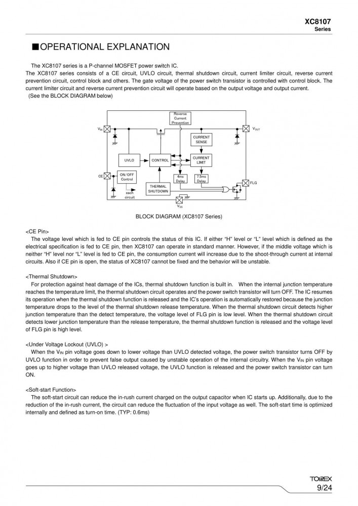 XC8107 datasheet page 9