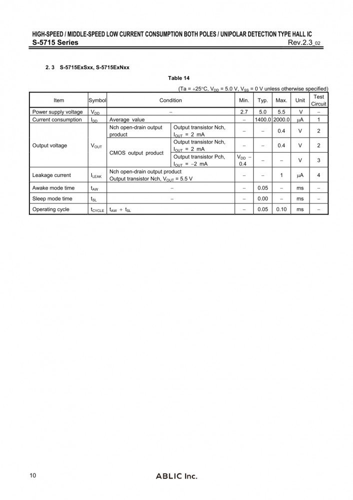 S-5715 datasheet page 10