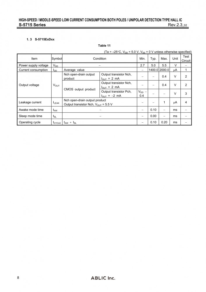 S-5715 datasheet page 8