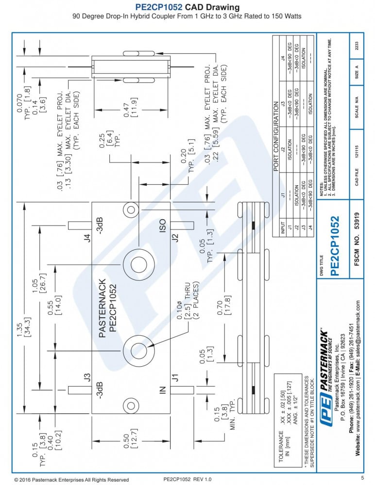 PE2CP1052 datasheet page 5