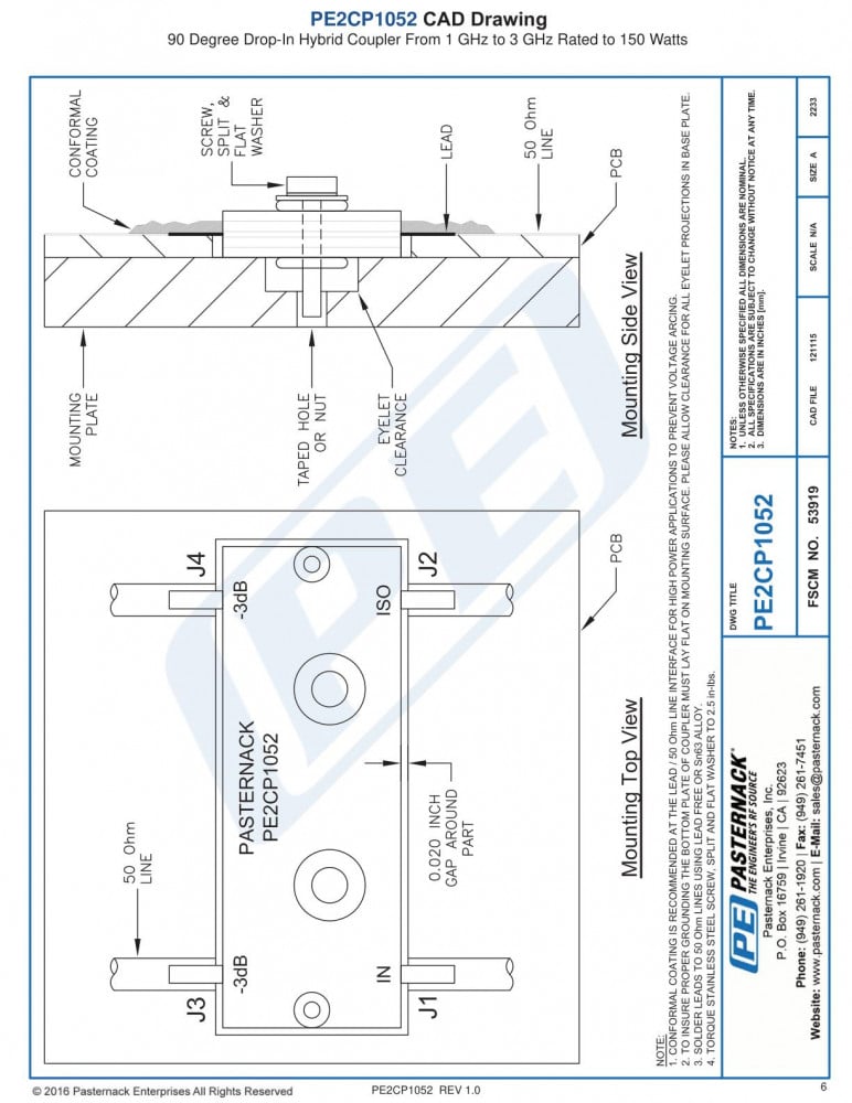 PE2CP1052 datasheet page 6