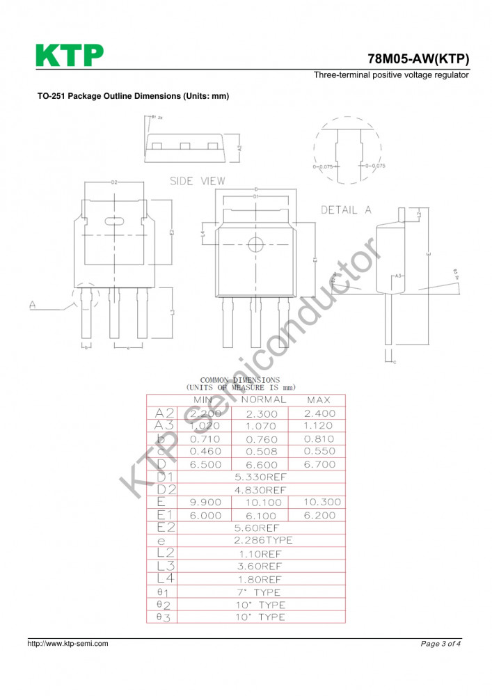 78M05-AW(KTP) datasheet page 3