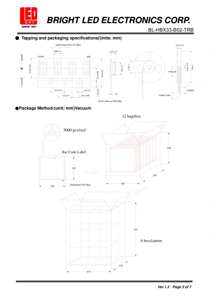 BL-HBX33-B02-TRB datasheet page 3