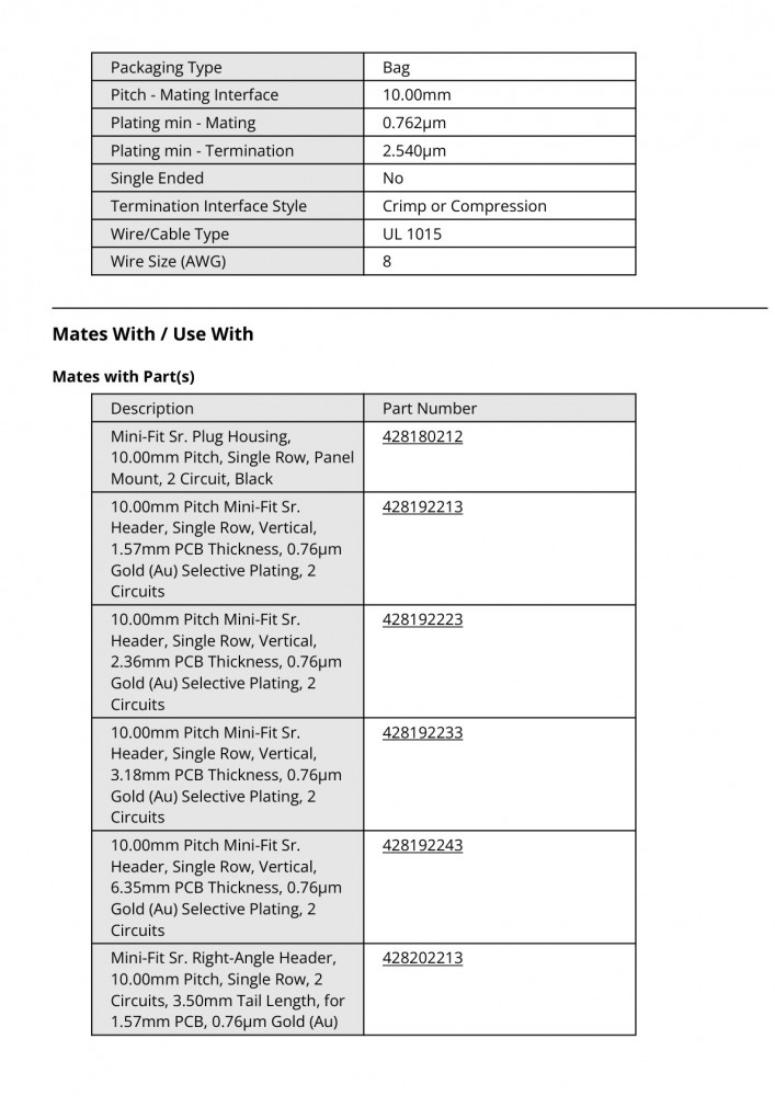 Product document image 3 for MOLEX 369240201
