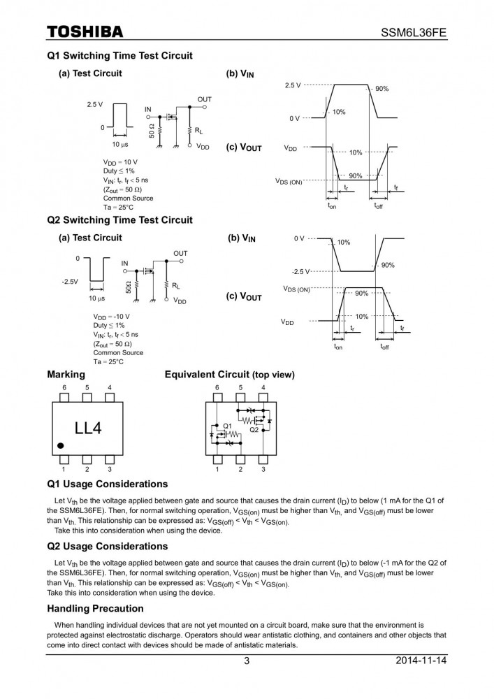 SSM6L36FE,LM datasheet page 3