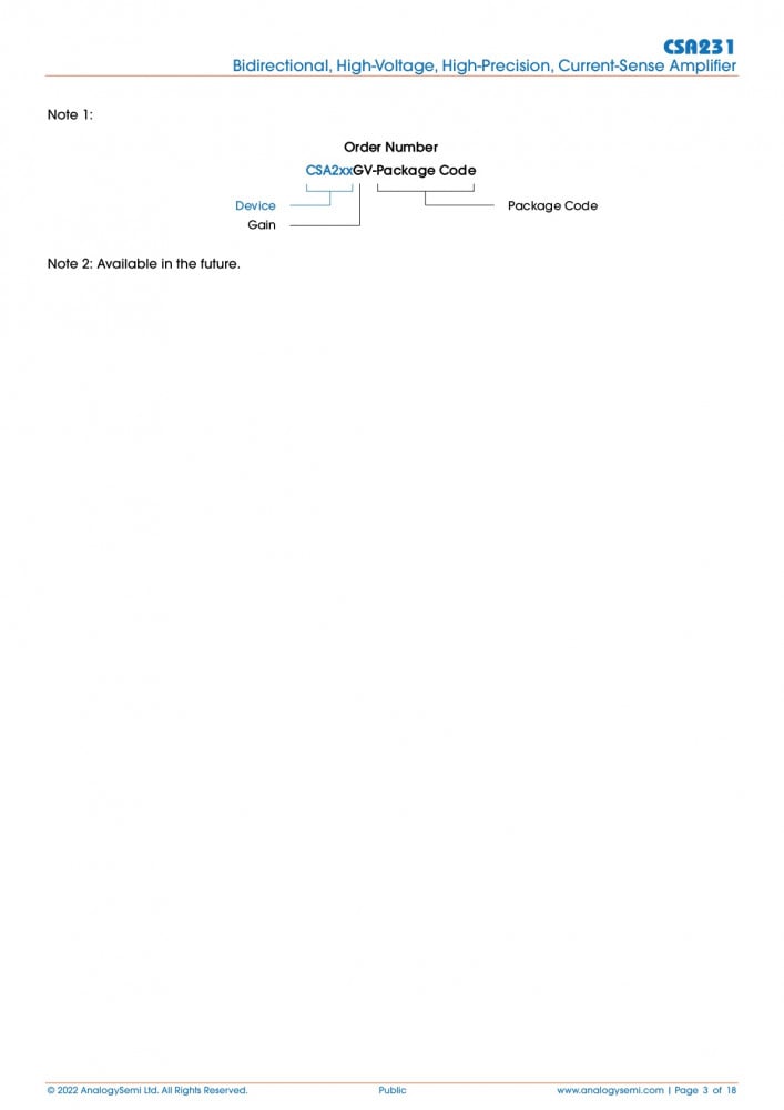 CSA231 datasheet page 3