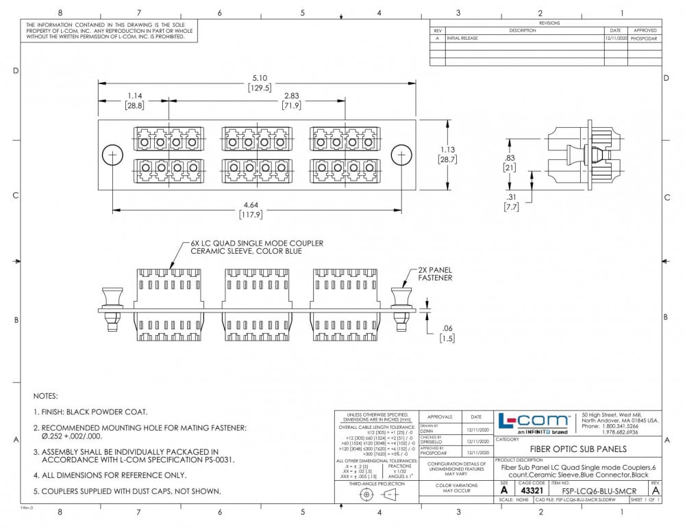 FSP-LCQ6-BLU-SMCR technical document page