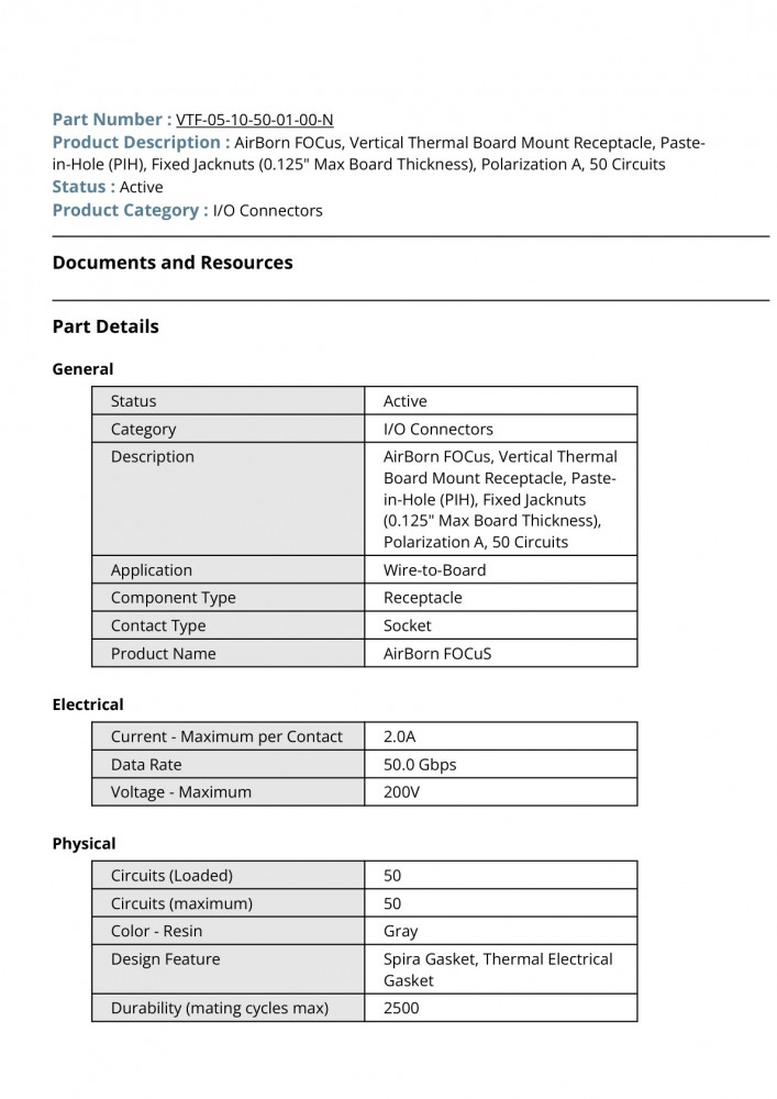 Product document page 1