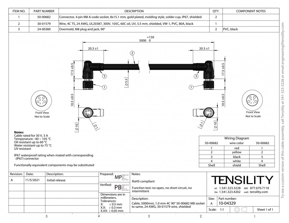Tensility International 10-04329 product drawing preview