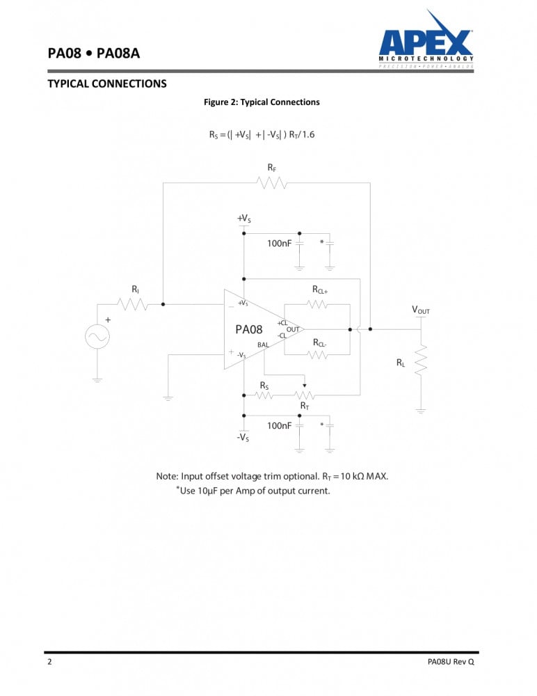 PA08A datasheet page 2