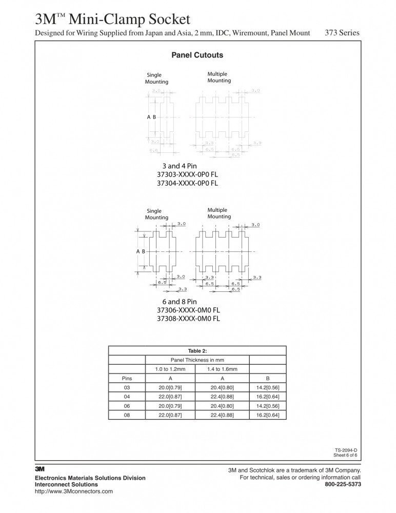 3M Mini-Clamp Socket technical document page 6