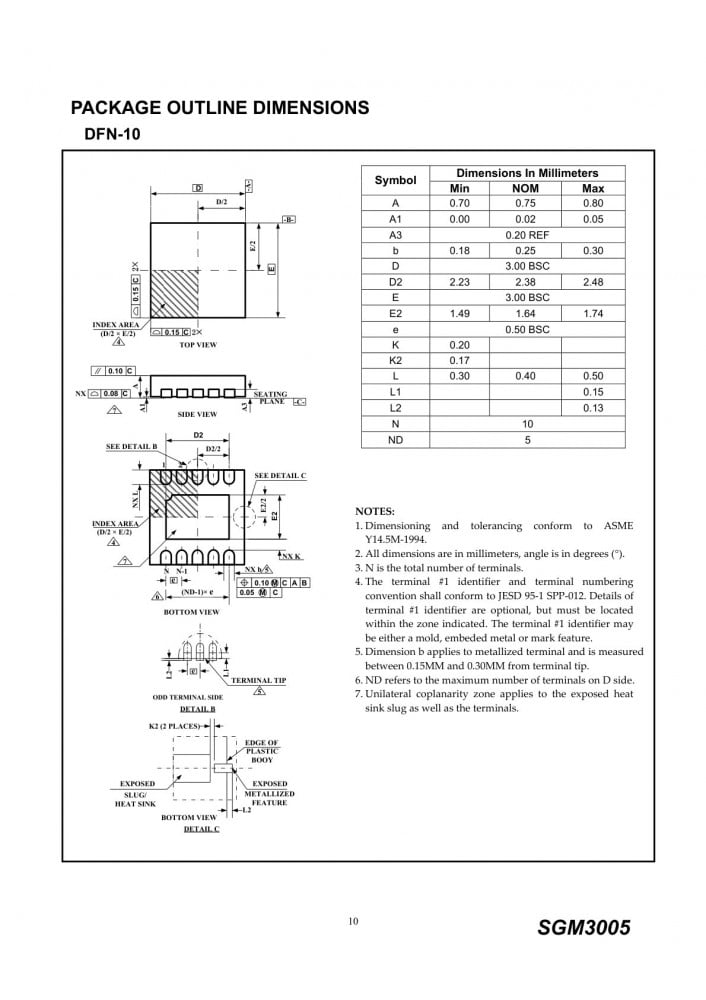 SGM3005 datasheet page 10