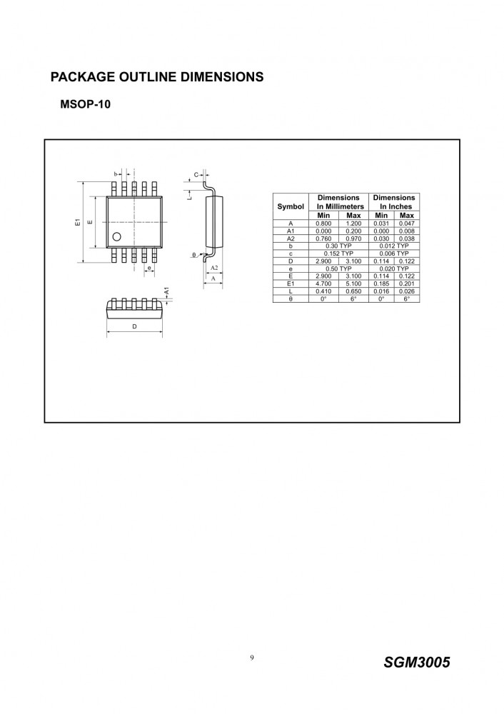 SGM3005 datasheet page 9
