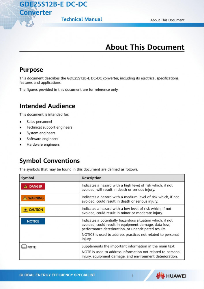 GDE25S12B-E technical manual page 2